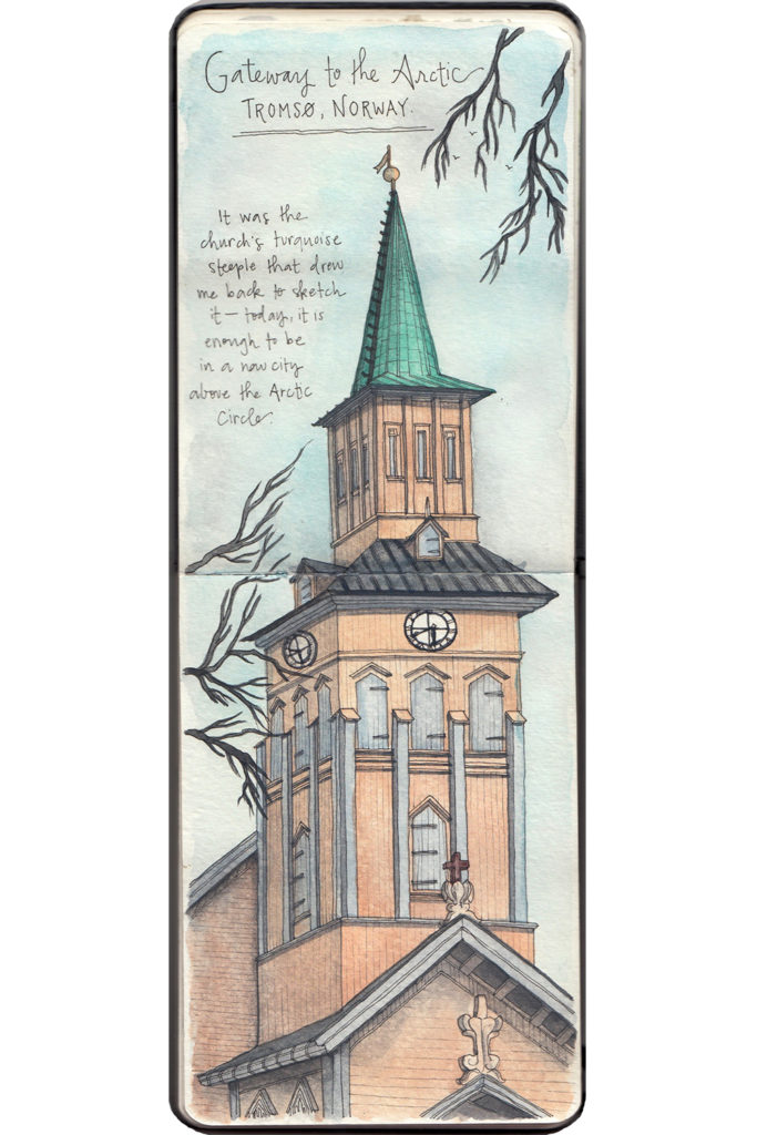 Sketching Norway: Gratitude at the top of the world.