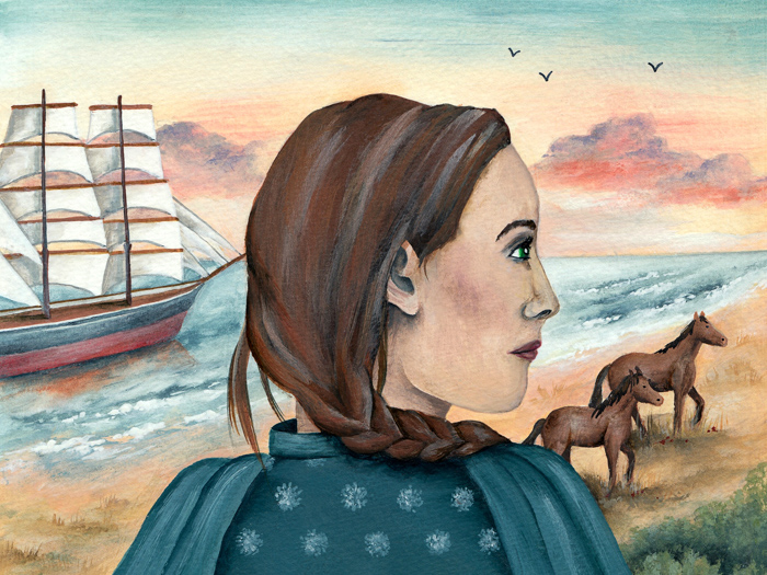 Hand-painted illustrated book cover - Candace Rose Rardon